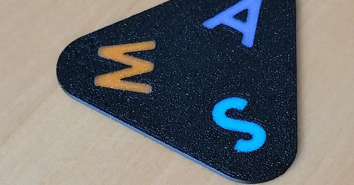 Bambu Labs AMS 4 color test chip by Treesmacker | Download free STL ...