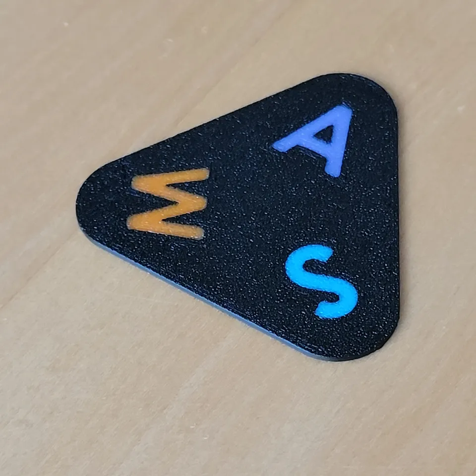 Bambu Labs AMS 4 color test chip by Treesmacker | Download free STL ...