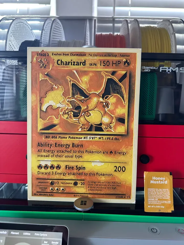 HueForge - Charizard card by Jpbear09 | Download free STL model ...