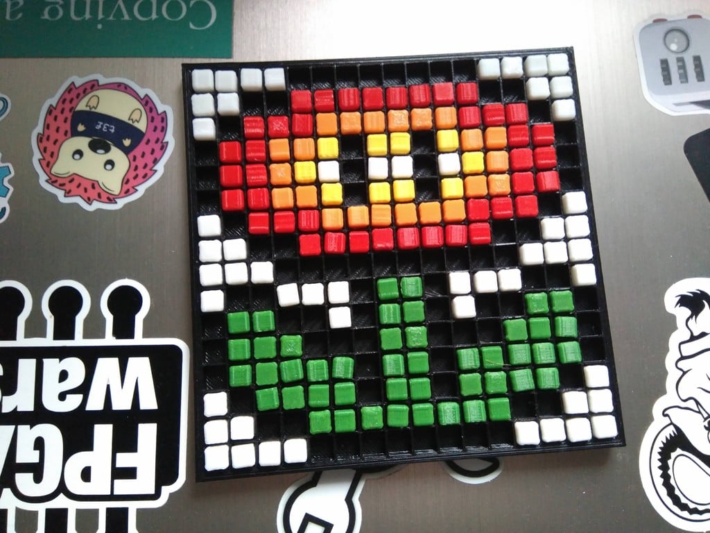 Voxel Matrix Desk toy. A 3D printed desk toy to create your own retro ...