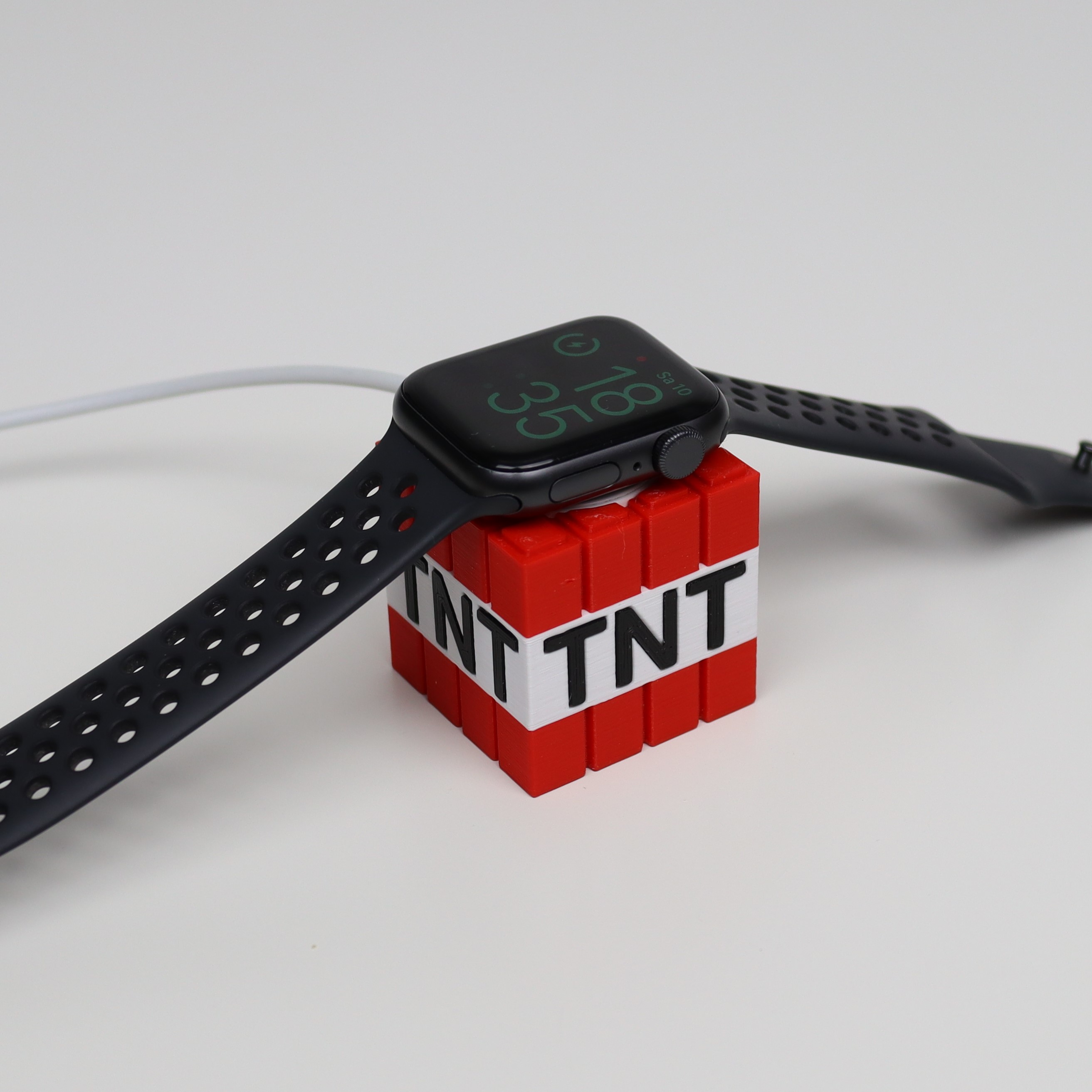 MINECRAFT TNT APPLE WATCH STAND by CUBE3DWORLD | Printables Store