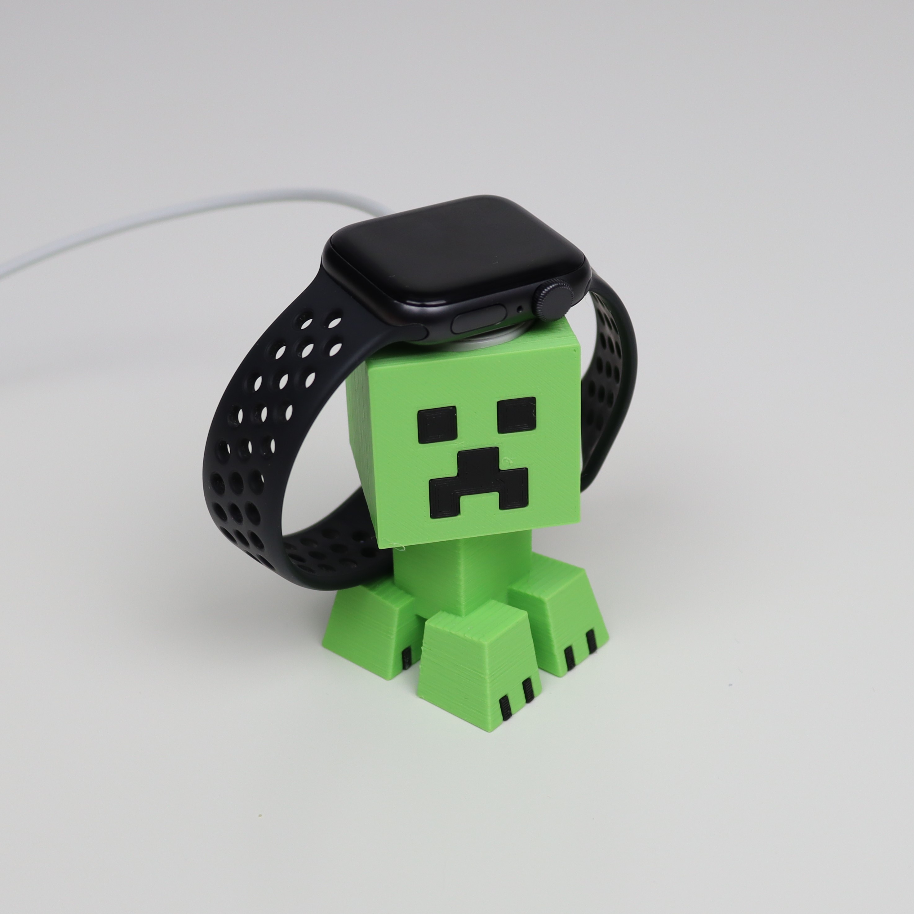 MINECRAFT CREEPER APPLE WATCH STAND by CUBE3DWORLD | Printables Store