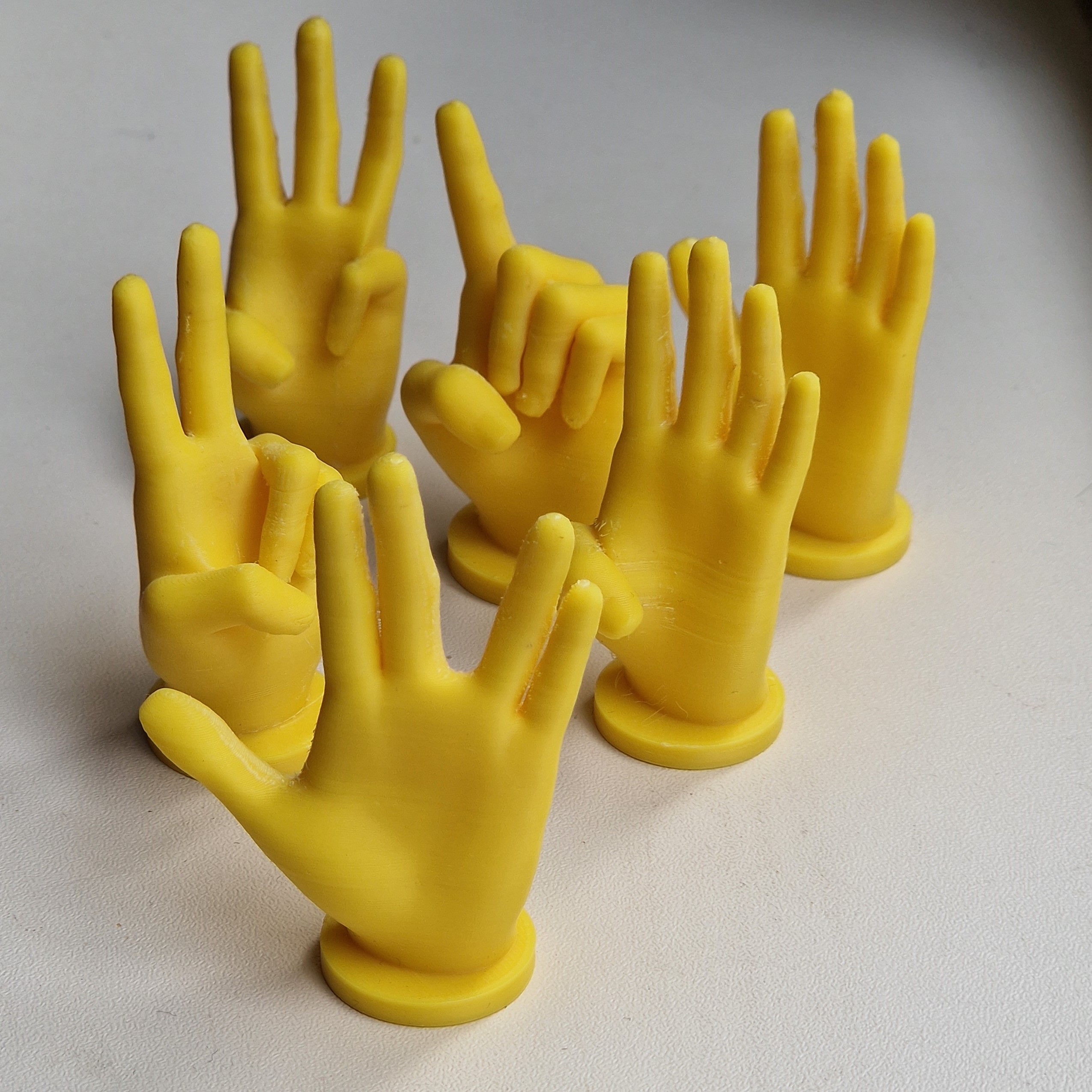 A bunch of hands with raised fingers by Erikjuh | Download free STL ...