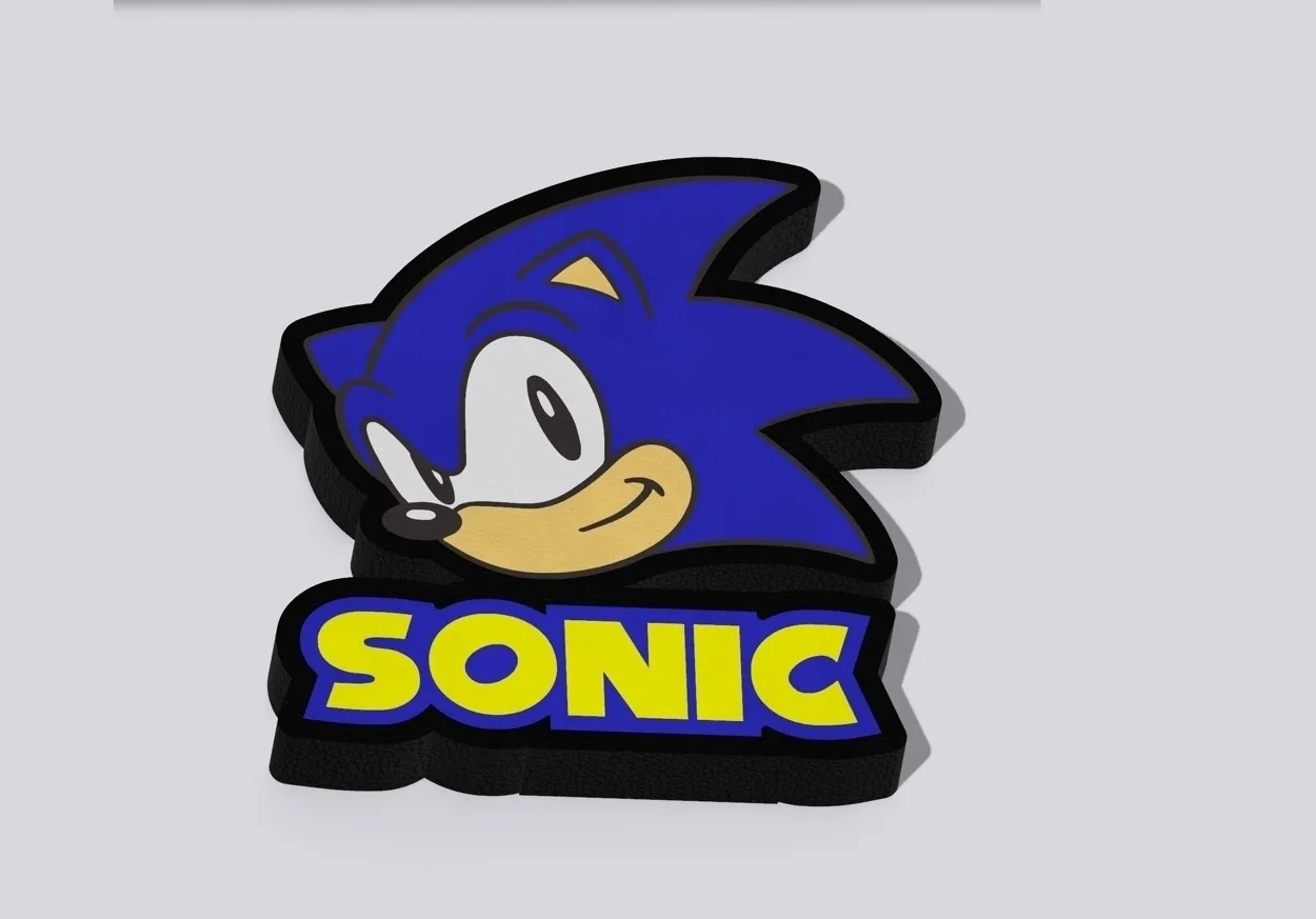 sonic led lamp by Smart3d By Gabriel Gomes | Download free STL model ...