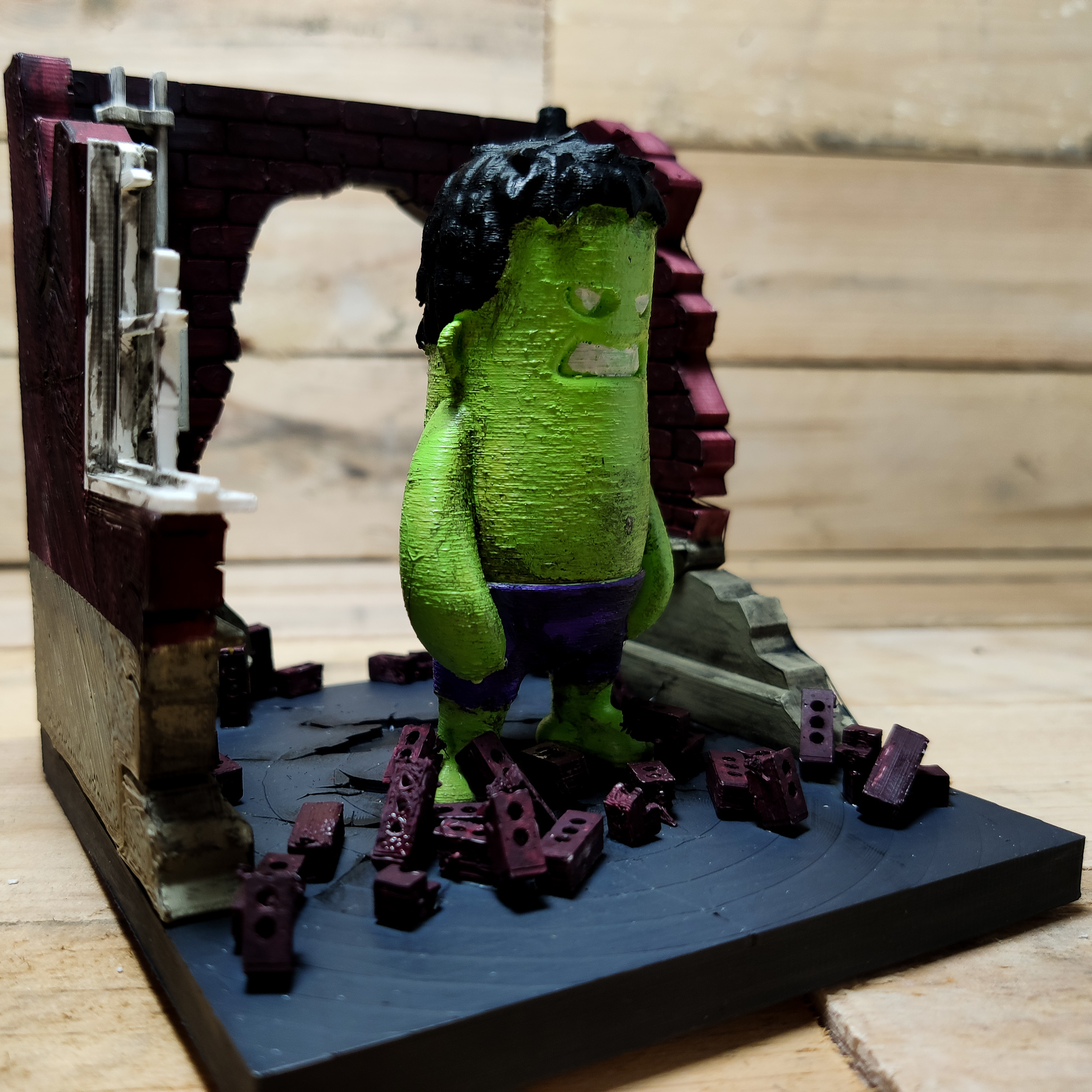 Diorama for Mini Hulk Dude - Smash! - Figurine not included by ...