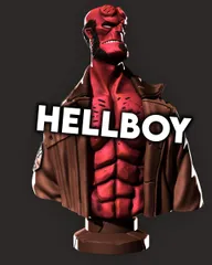 Hellboy Coaster & Keychain by nerdyviews | Download free STL model ...