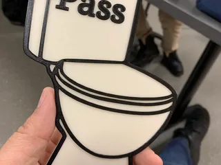 Bathroom Pass by Bradley Corl | Download free STL model | Printables.com