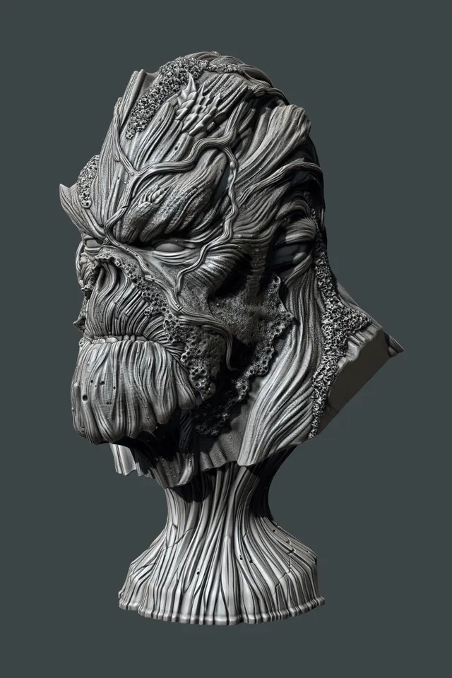 Swamp Thing (Detailed Head) Bust by Eastman | Download free STL model ...