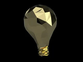 Low Poly Lightbulb Lamp Shade by iKlaus | Download free STL model ...