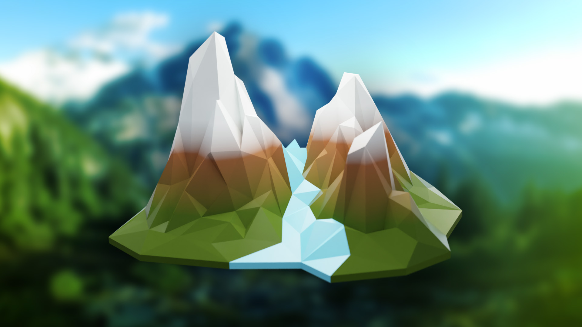 Mountain (Low Poly) by Beums | Download free STL model | Printables.com