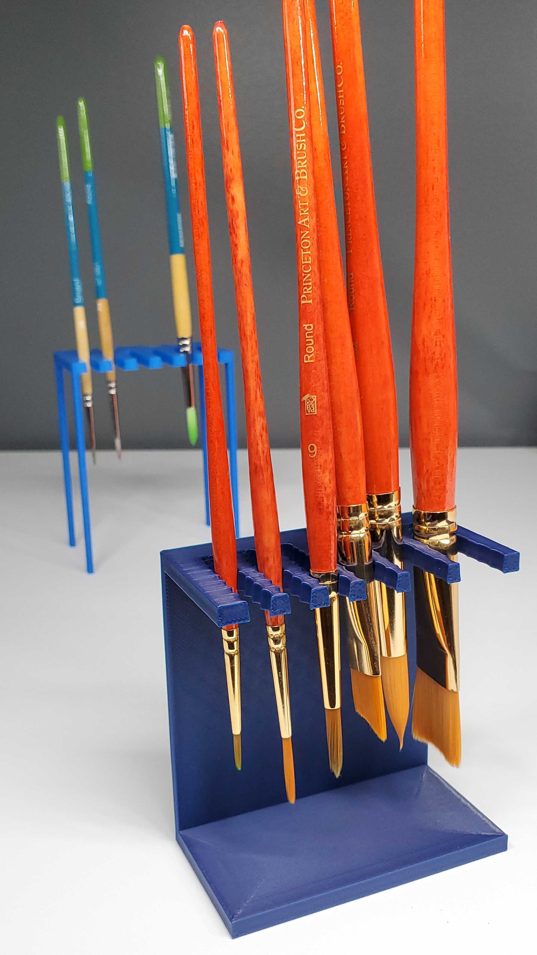 6-slot paint brush rack with drip tray | Extended brush sizes! by Karen ...