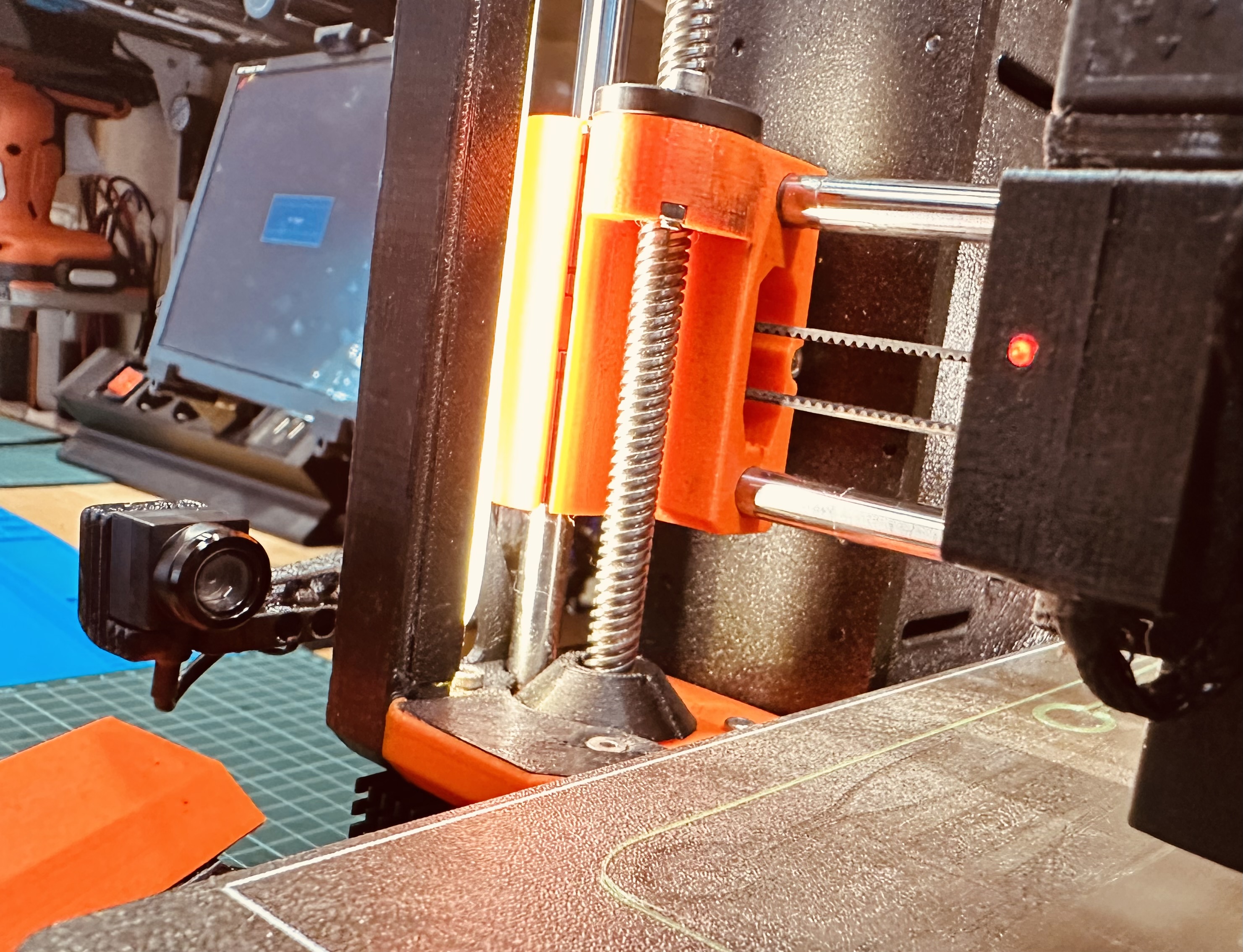 Camera arm for X-axis (Prusa I3MK3s+). Smallest camera with Sony video chip by Clamikra ...