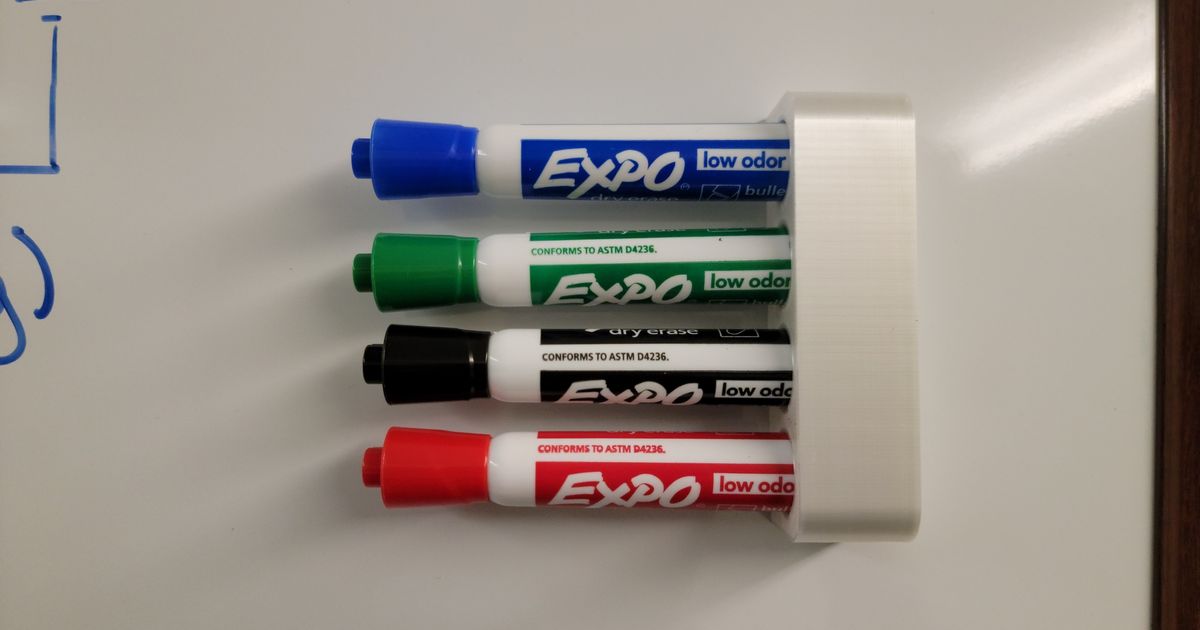 Magnetic Expo Marker Holder X4 By Teegan Meyers Download Free Stl
