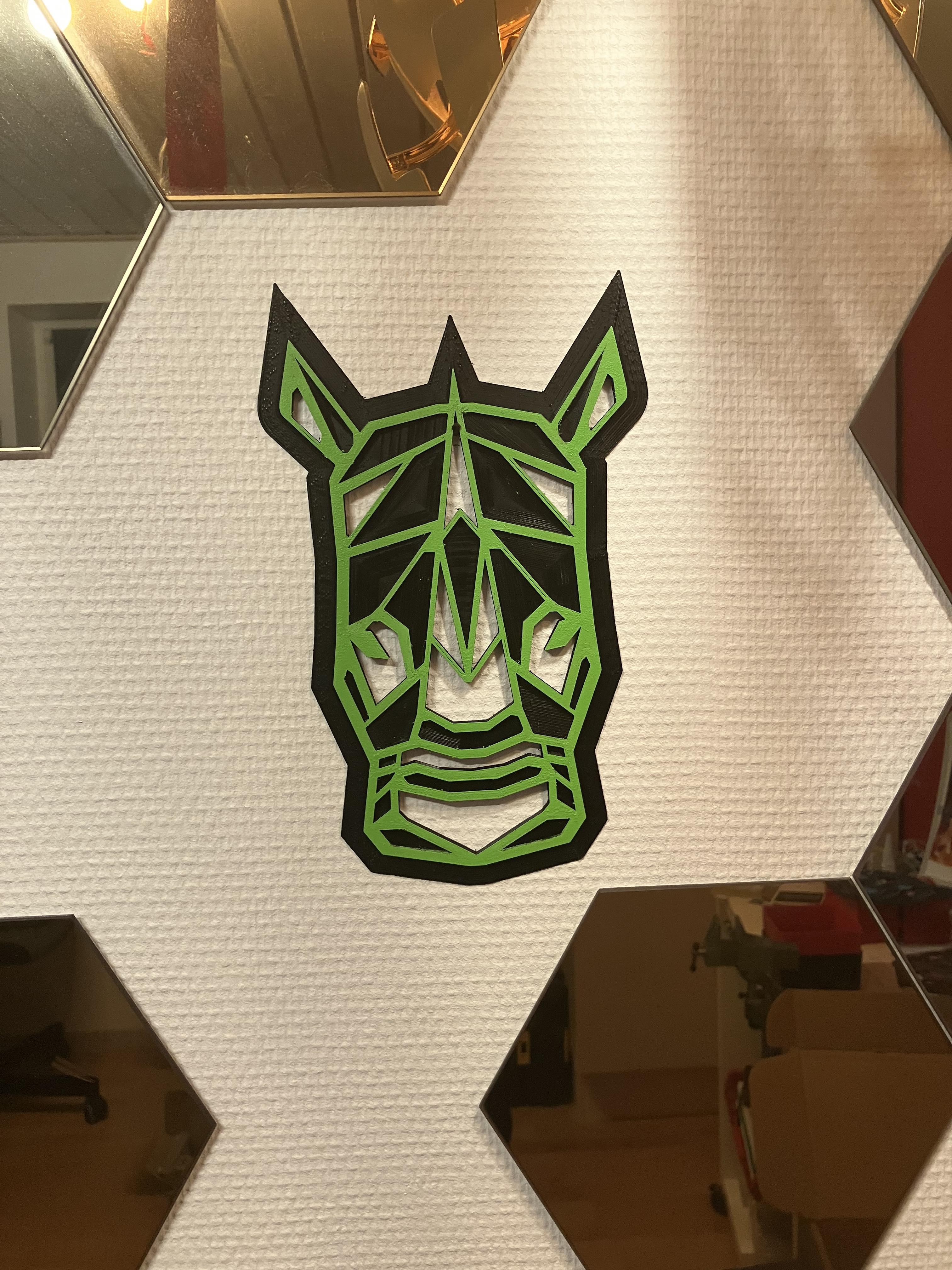 Low-poly rhino wall/desk art by CDS-Technic | Download free STL model ...