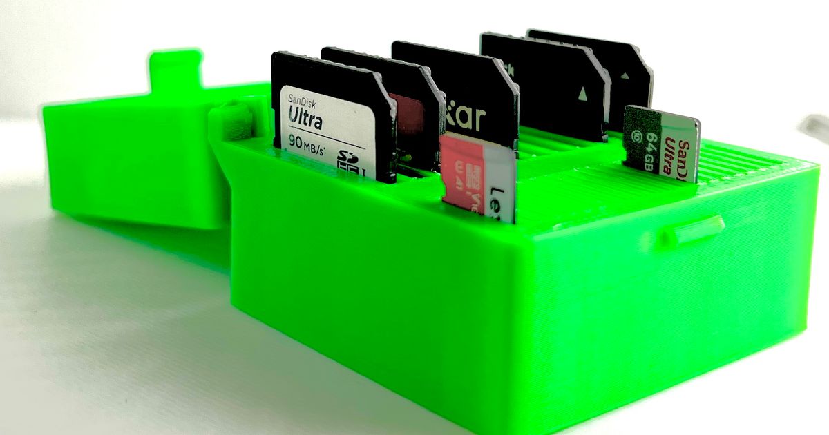 SD/Micro SD Card Box by Tangibility | Download free STL model ...