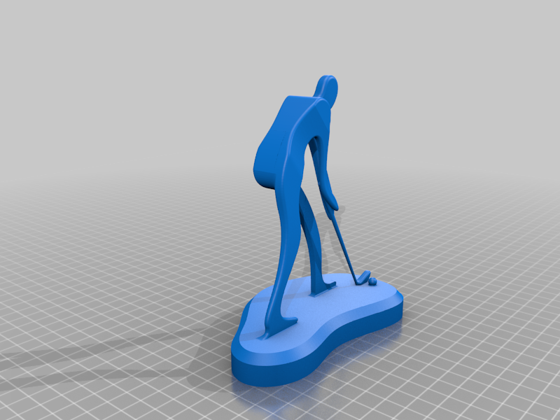 Golf Athlete Minimalist Square by Black Jack | Download free STL model ...