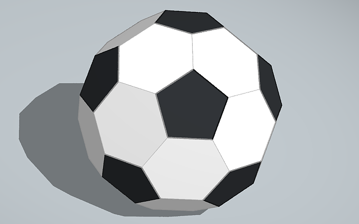 Low poly football by Byte_shark | Download free STL model | Printables.com