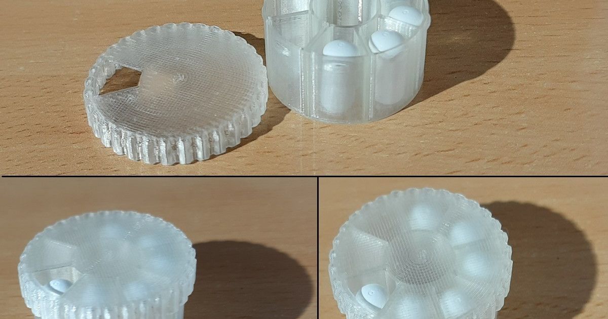 quick pill box / pill magazine (7 compartments, vase mode) by DrJones ...