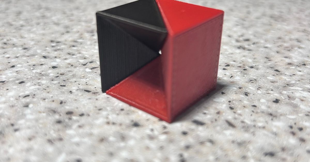 Low Poly Cube by George Tempest | Download free STL model | Printables.com