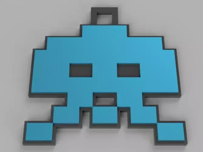 Llaveros Space Invaders/Space invaders keychains by Nerro3D | Download free STL model ...