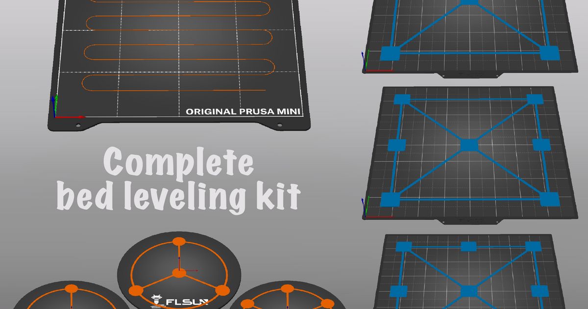 Complete bed leveling kit: zigzag line and patterns for round and ...