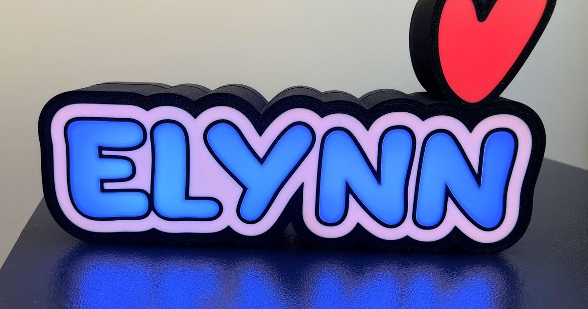 Wled letterbox name Elynn with hearth Multicolor by Satellietje ...