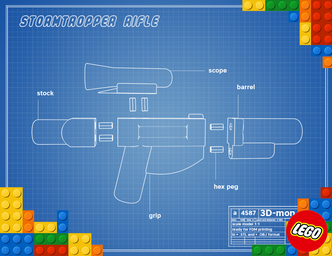 Stormtrooper rifle – LEGO Star Wars Blaster by 3Demon | Download free ...