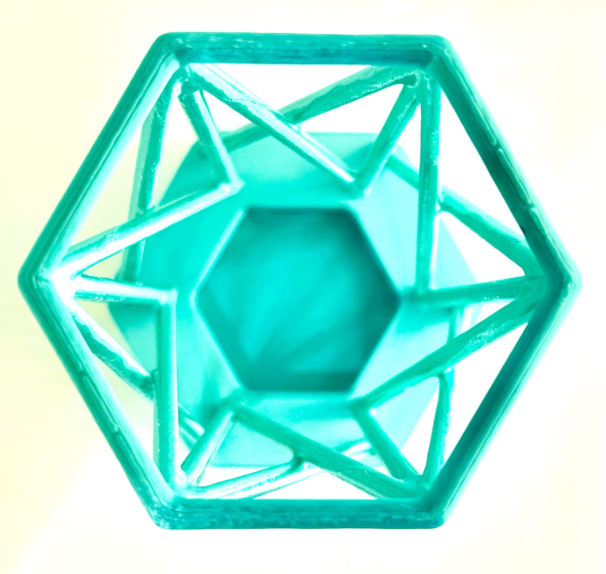 Hexagonal Wireframe Pen/Pencil Cup by Tangibility | Download free STL ...