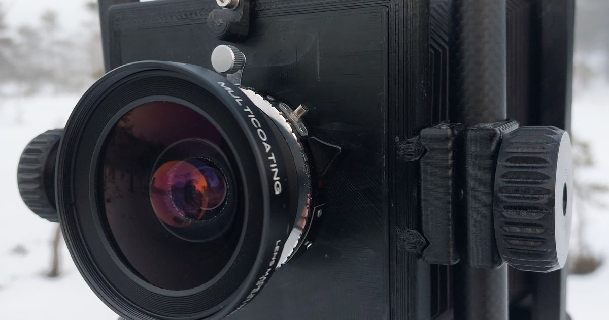 Open 4x5 rail camera (WIP) by Velvia | Download free STL model ...