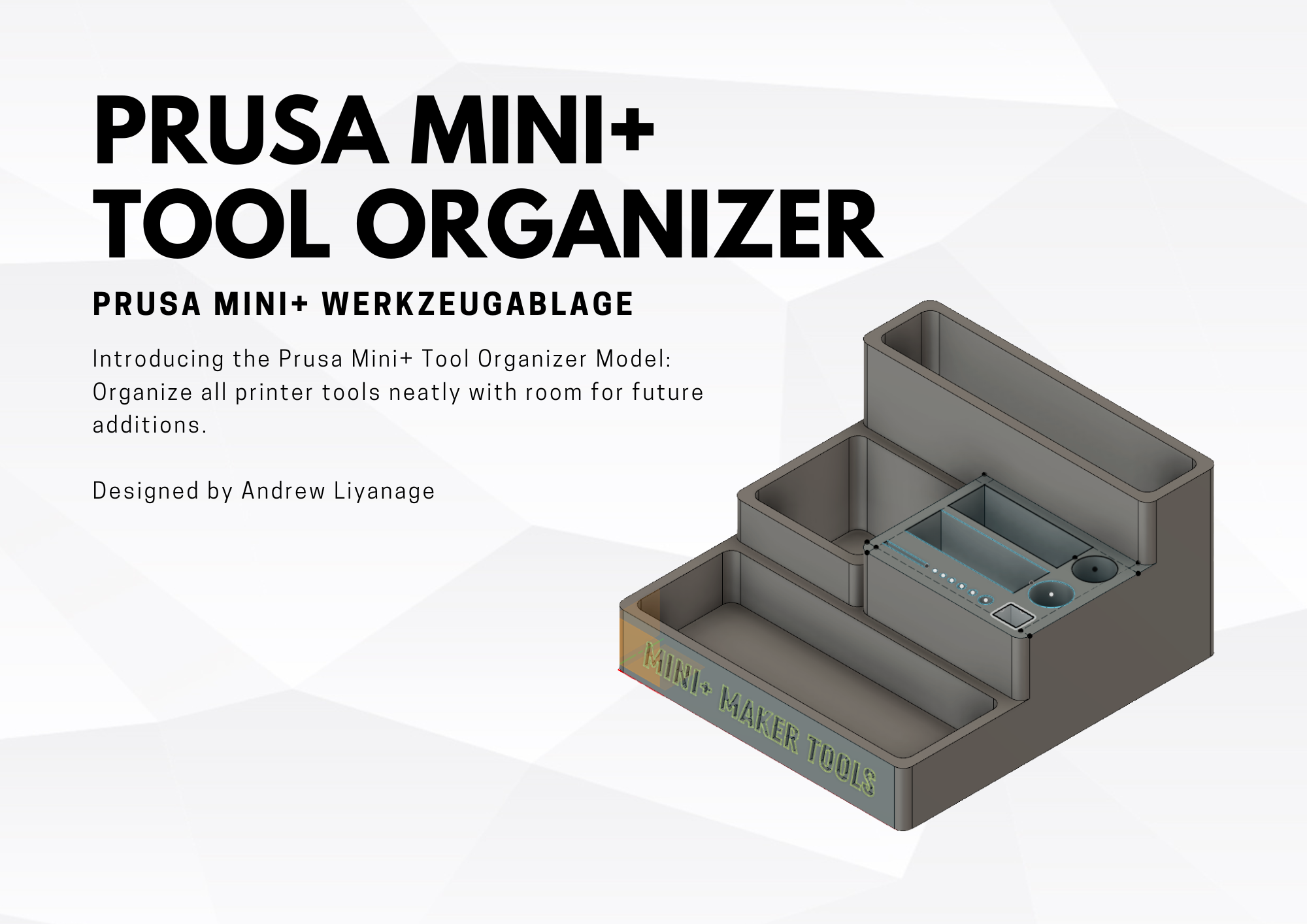 Prusa MINI+ Tool Organizer by Andrew Liyanage | Download free STL model ...