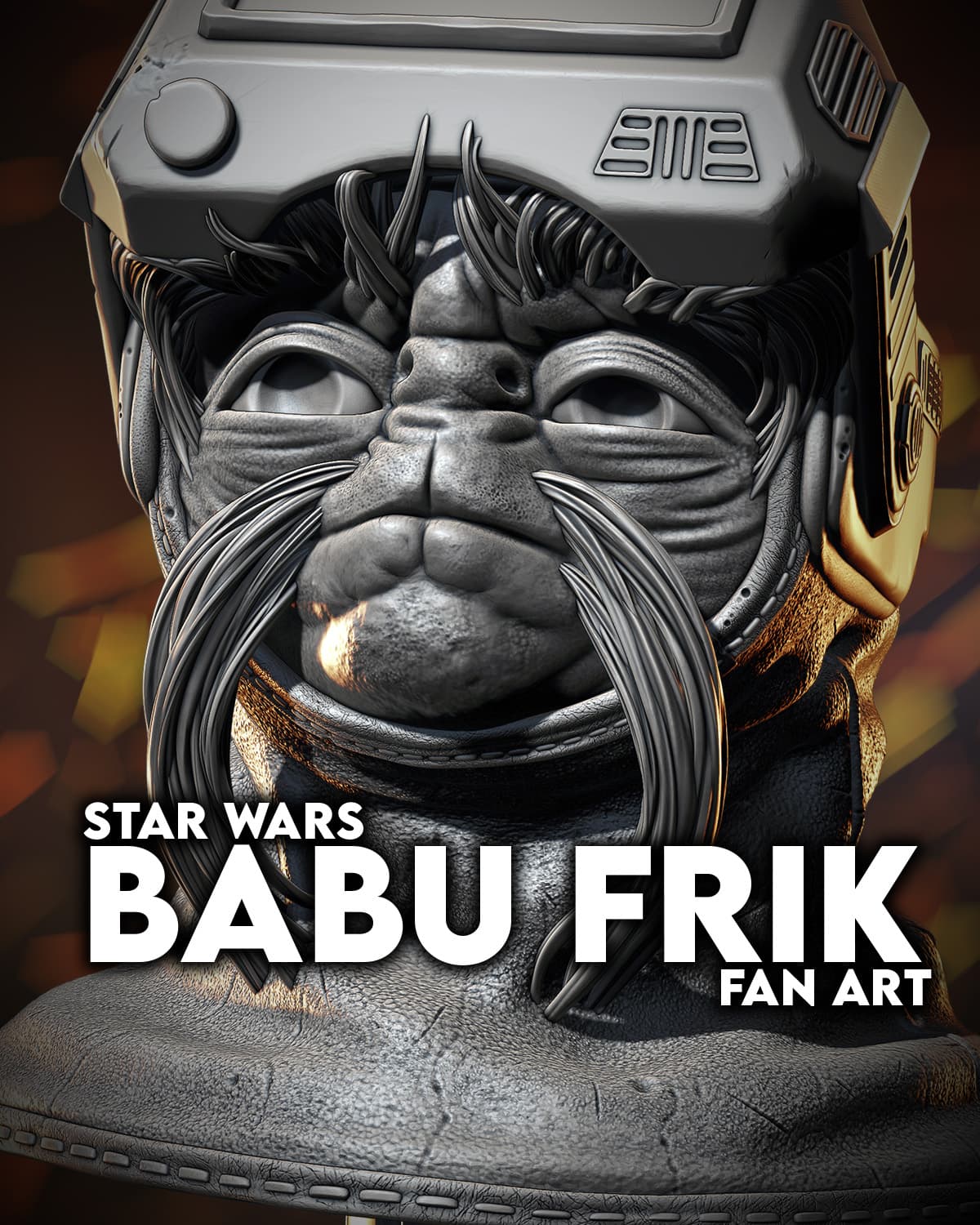 Babu Frik Bust (pre-supported) by Eastman | Printables Store