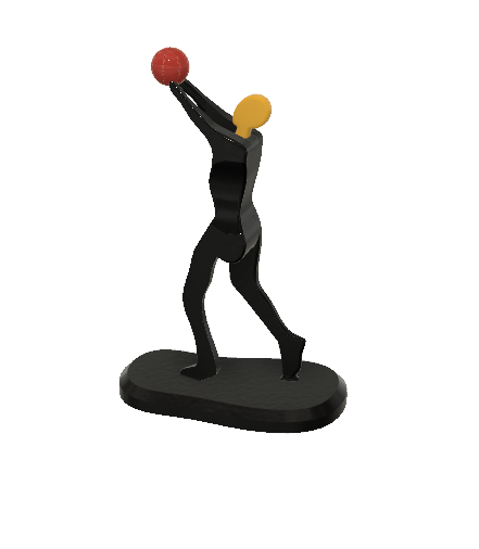 Basketball Athlete Minimalist Square by Black Jack | Download free STL ...
