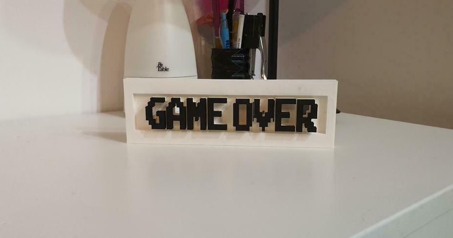 Game over pixel by Smart3d By Gabriel Gomes | Download free STL model ...