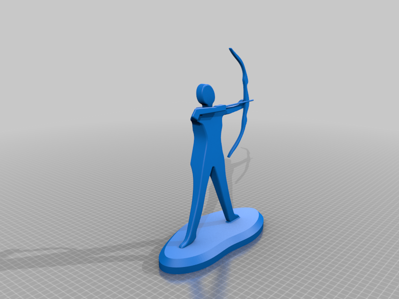 Archery Athlete Minimalist Square by Black Jack | Download free STL ...