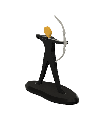 Archery Athlete Minimalist Square by Black Jack | Download free STL ...