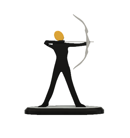 Archery Athlete Minimalist Square by Black Jack | Download free STL ...