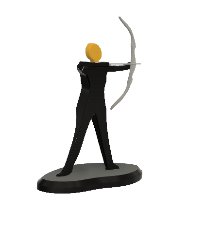 Archery Athlete Minimalist Square by Black Jack | Download free STL ...