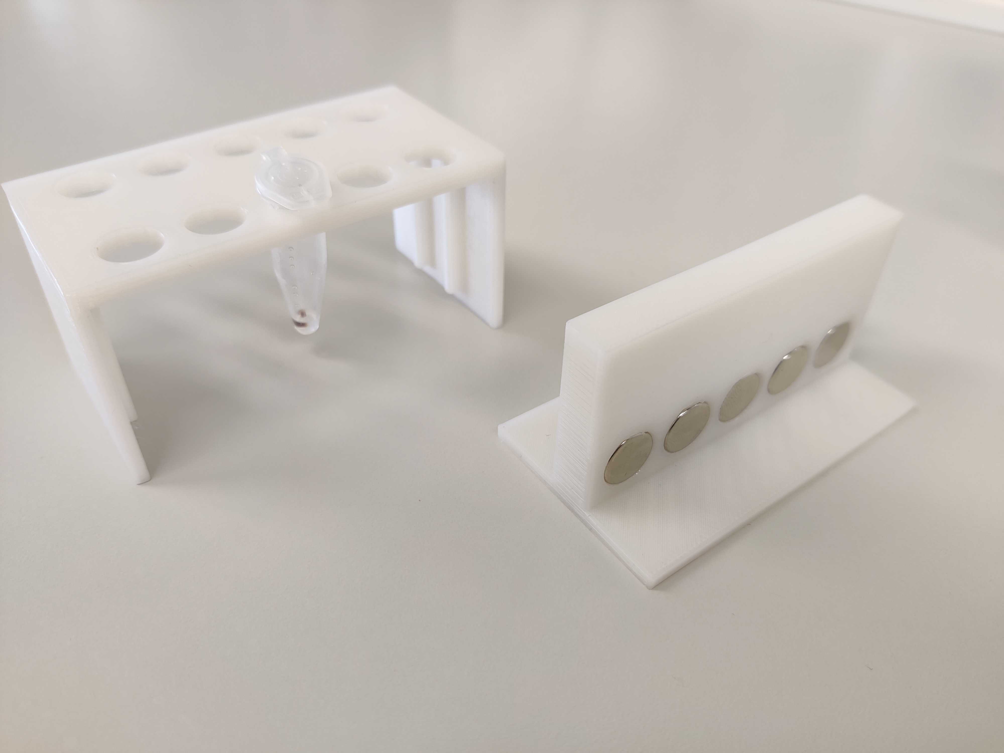 Magnet tube rack with removable magnets by kirk3gaard | Download free ...