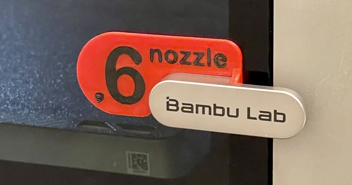 Bambu Lab Nozzle Label for X1C / P1S by schiko | Download free STL ...