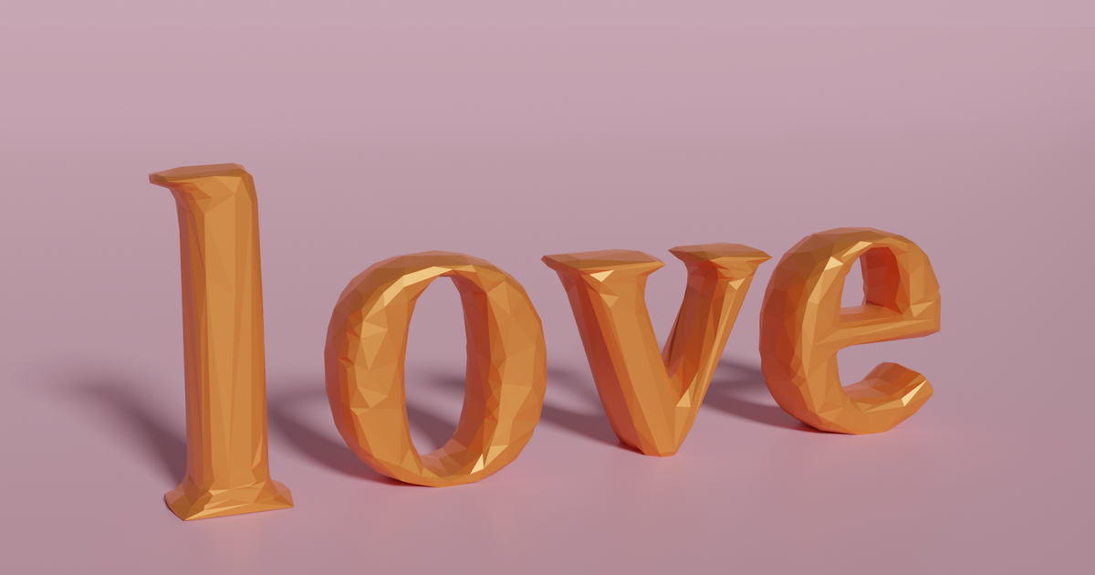 Low Poly LOVE by JaKeU | Download free STL model | Printables.com