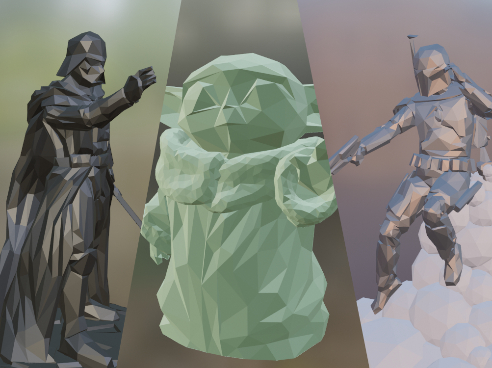 Low-Poly Star Wars characters by Bignozz | Download free STL model ...