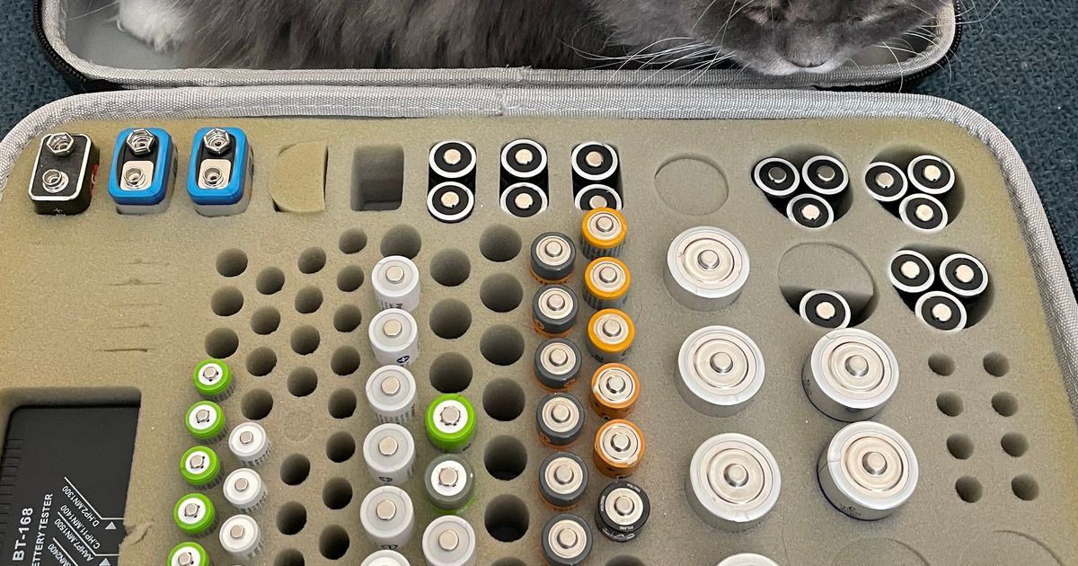 LR44 Battery Storage for AA Sized Slot by brettvitaz | Download free ...