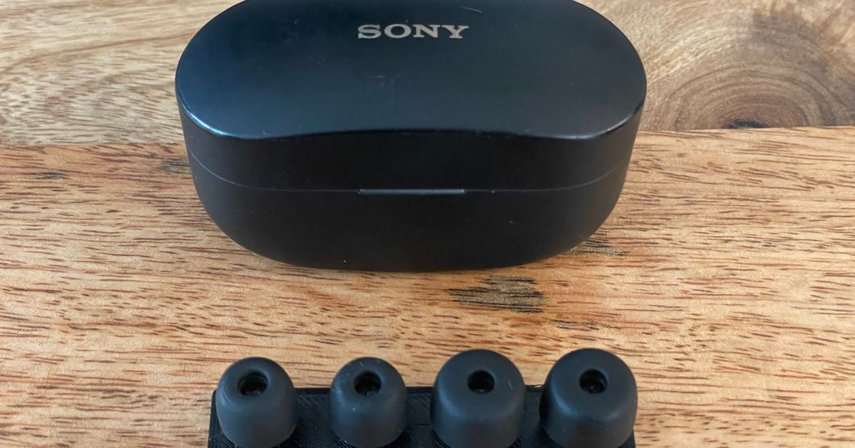 Extra ear bud tip holder (Sony WF-1000XM4) by brettvitaz | Download ...
