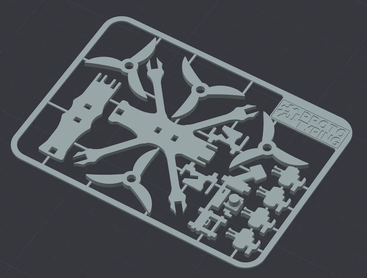 FPV Copter Kit Card - STL - 3D-Druck by shnlls | Download free STL ...