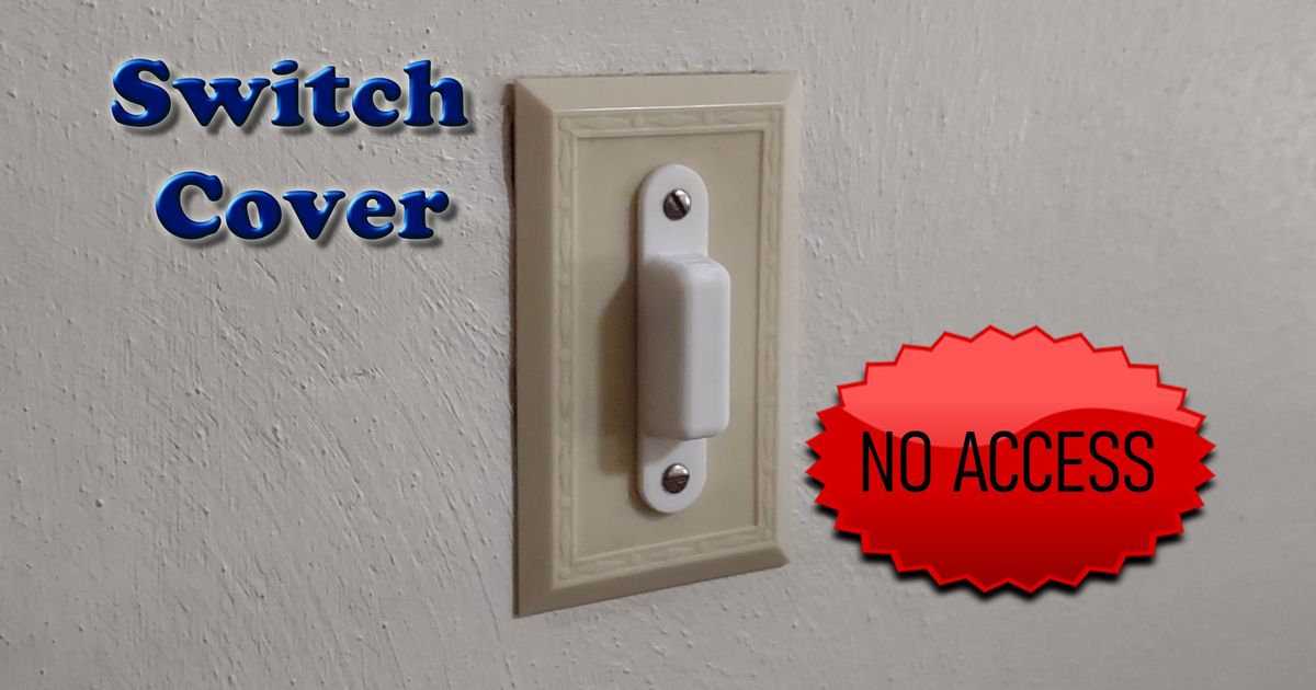 Switch Cover by JPM Designs | Download free STL model | Printables.com