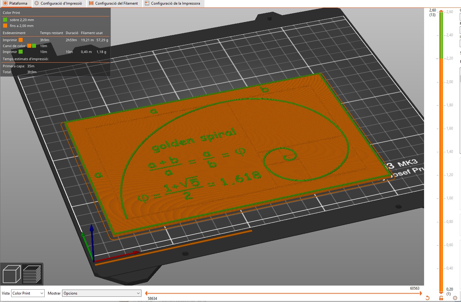 Golden Spiral / Espiral Àuria by 3DJG | Download free STL model | Printables.com