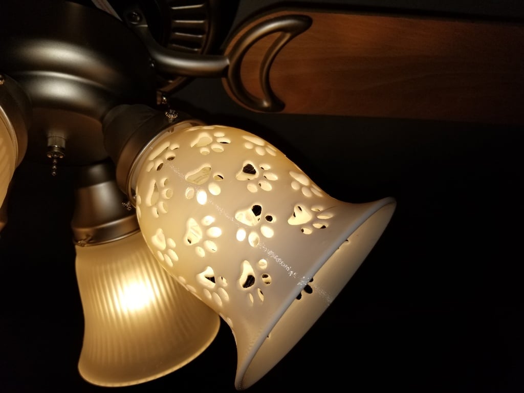 Ceiling Fan Light Shades - PAWS by Big Dog 3D Creations | Download free ...
