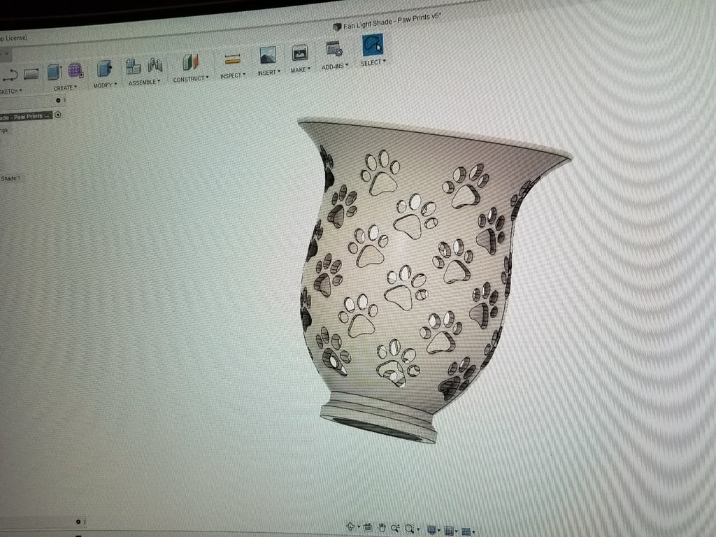 Ceiling Fan Light Shades - PAWS by Big Dog 3D Creations | Download free ...