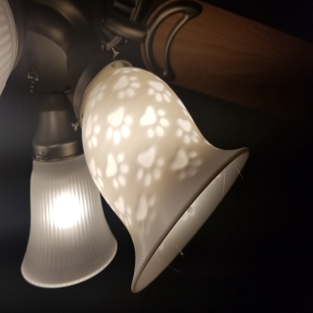 Ceiling Fan Light Shades - PAWS by Big Dog 3D Creations | Download free ...