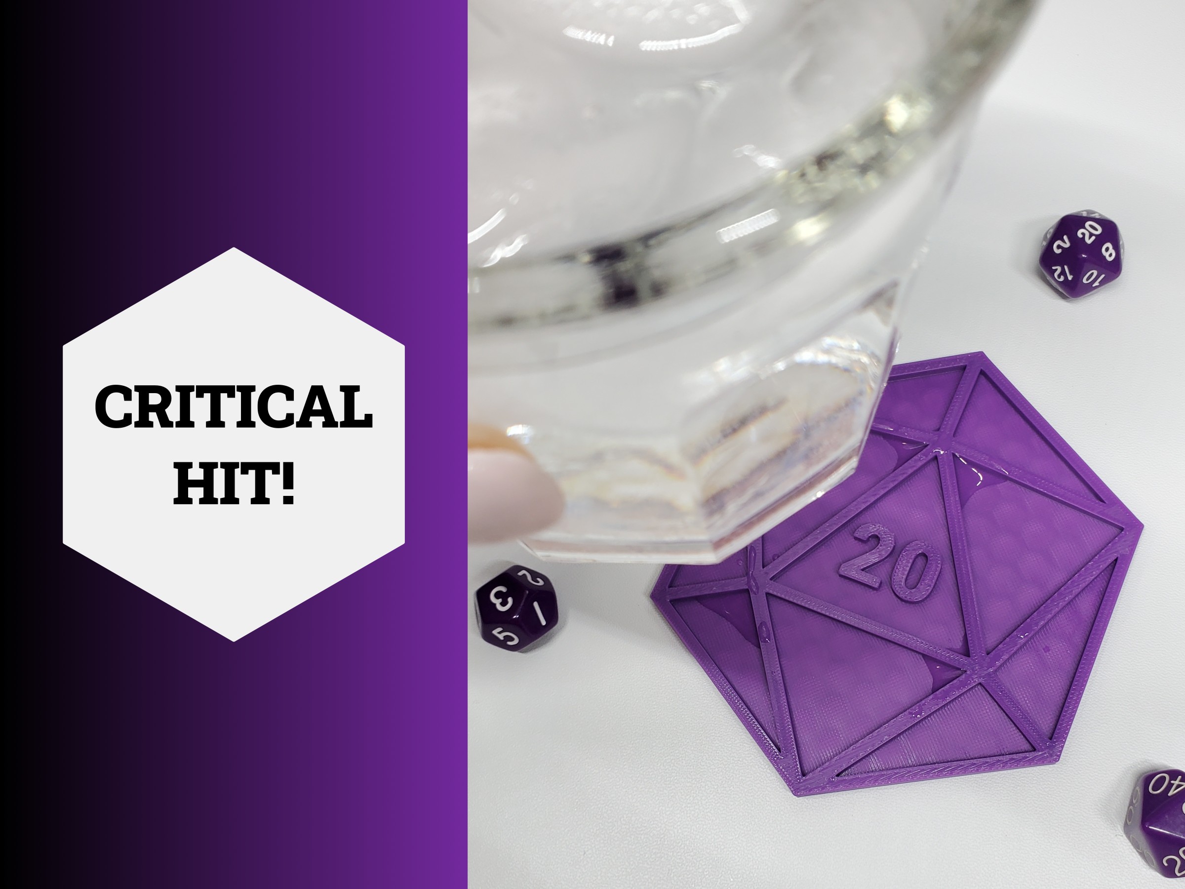 d20 coaster by Karen Chau Designs | Download free STL model ...